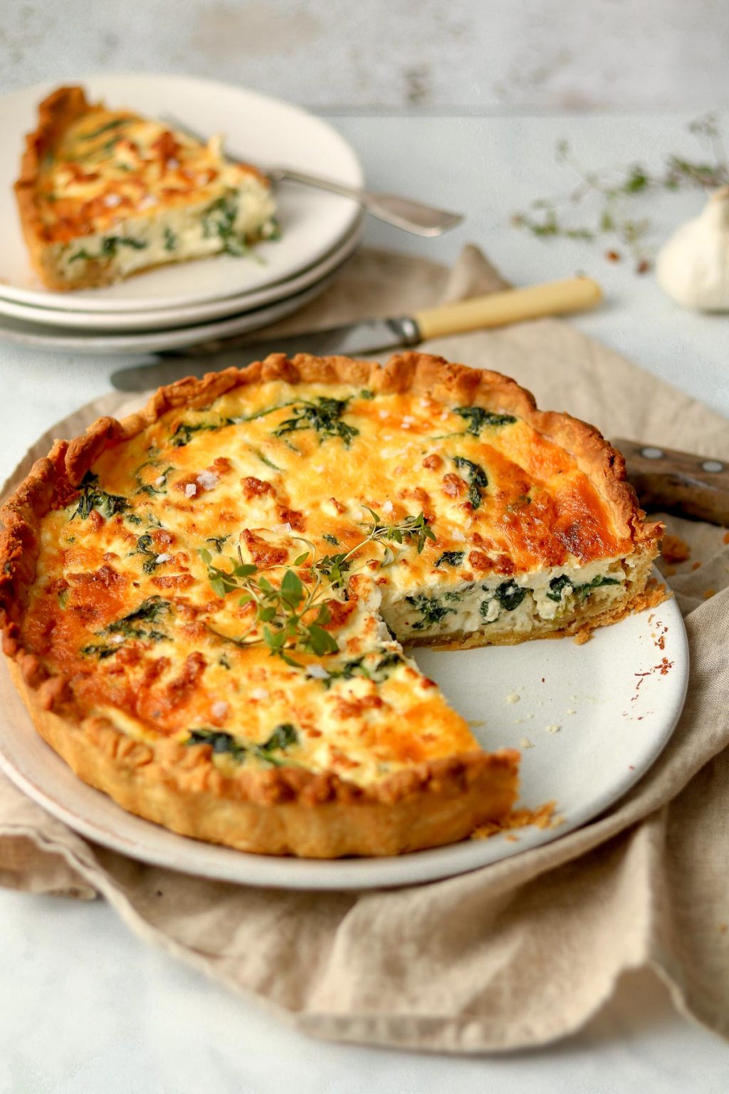 Spinach and Feta Quiche
