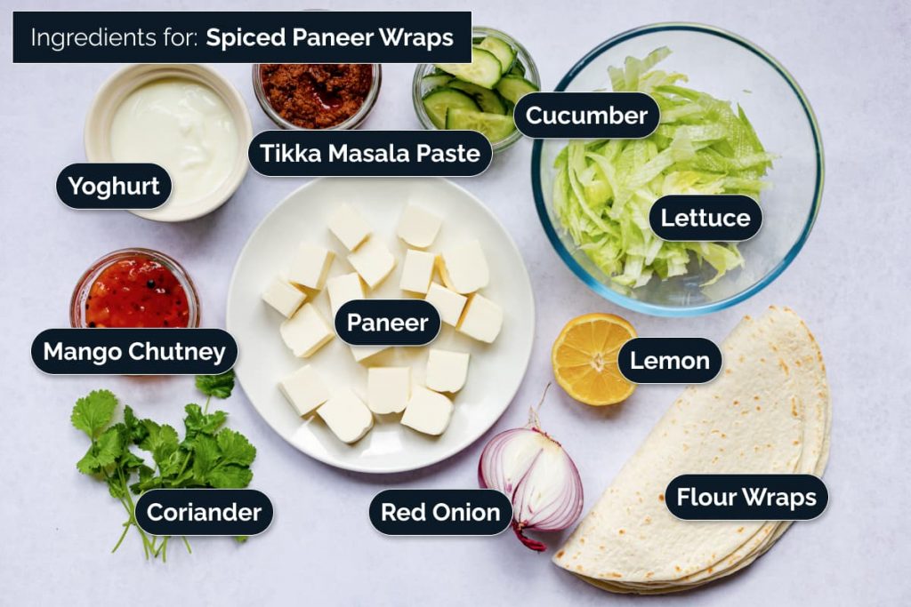 Spiced Paneer Wraps